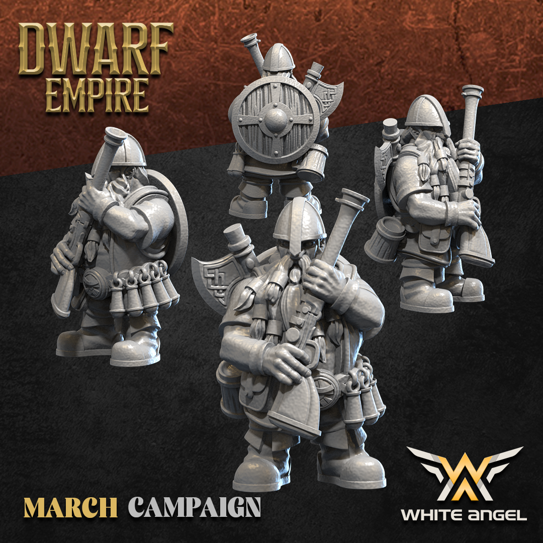 Dwarf Shotgunners | Dwarf Empire | White Angel Miniatures - CT ...