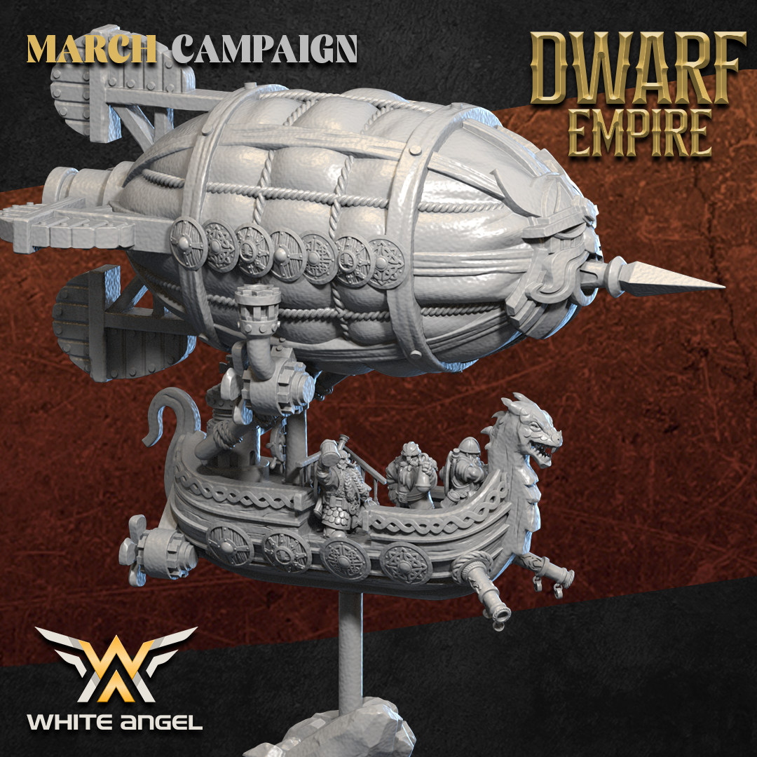 Dwarf Zeppelin | Dwarf Empire | White Angel Miniatures - CT Miniatures UK