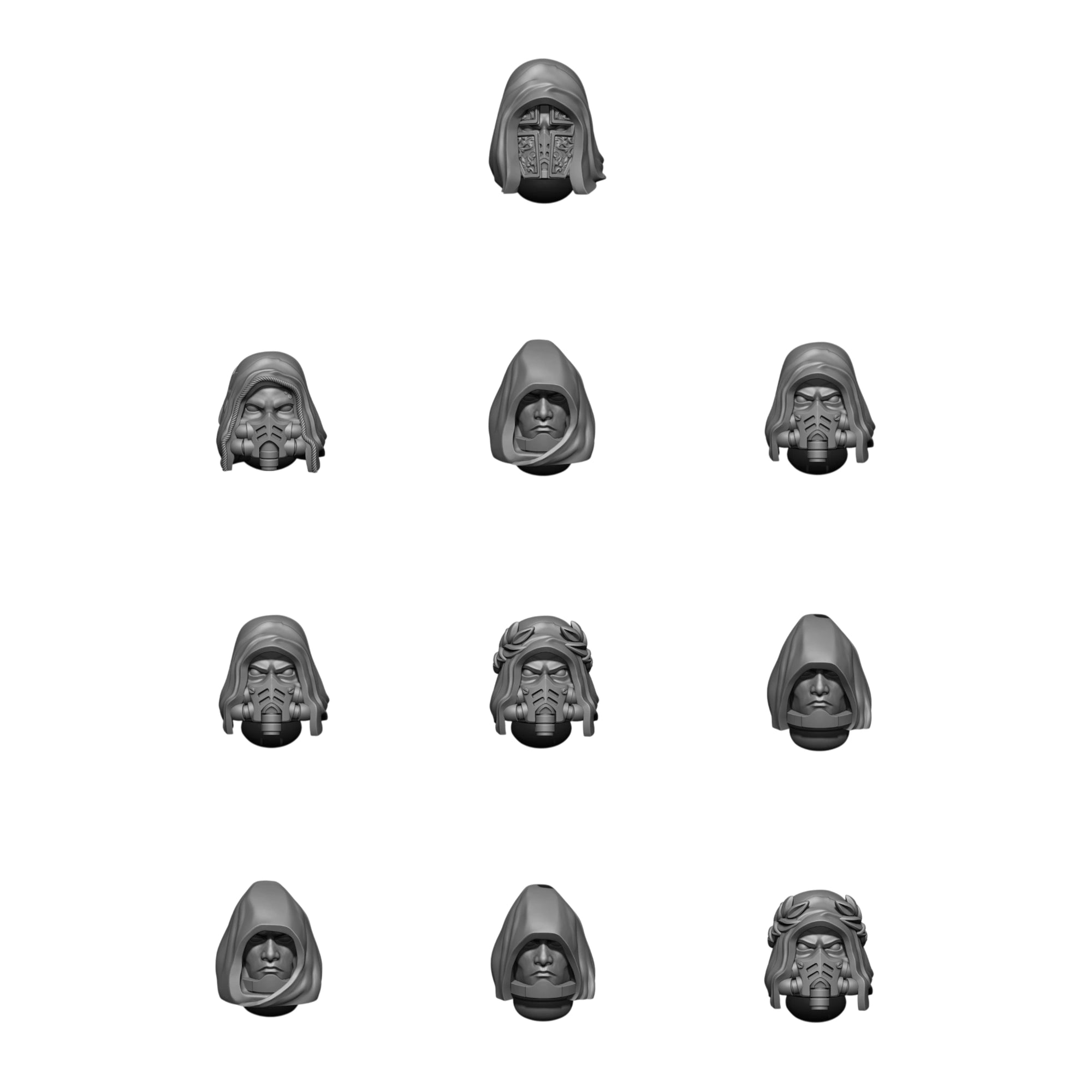 Templar Knight Hooded Heads - CT Miniatures UK