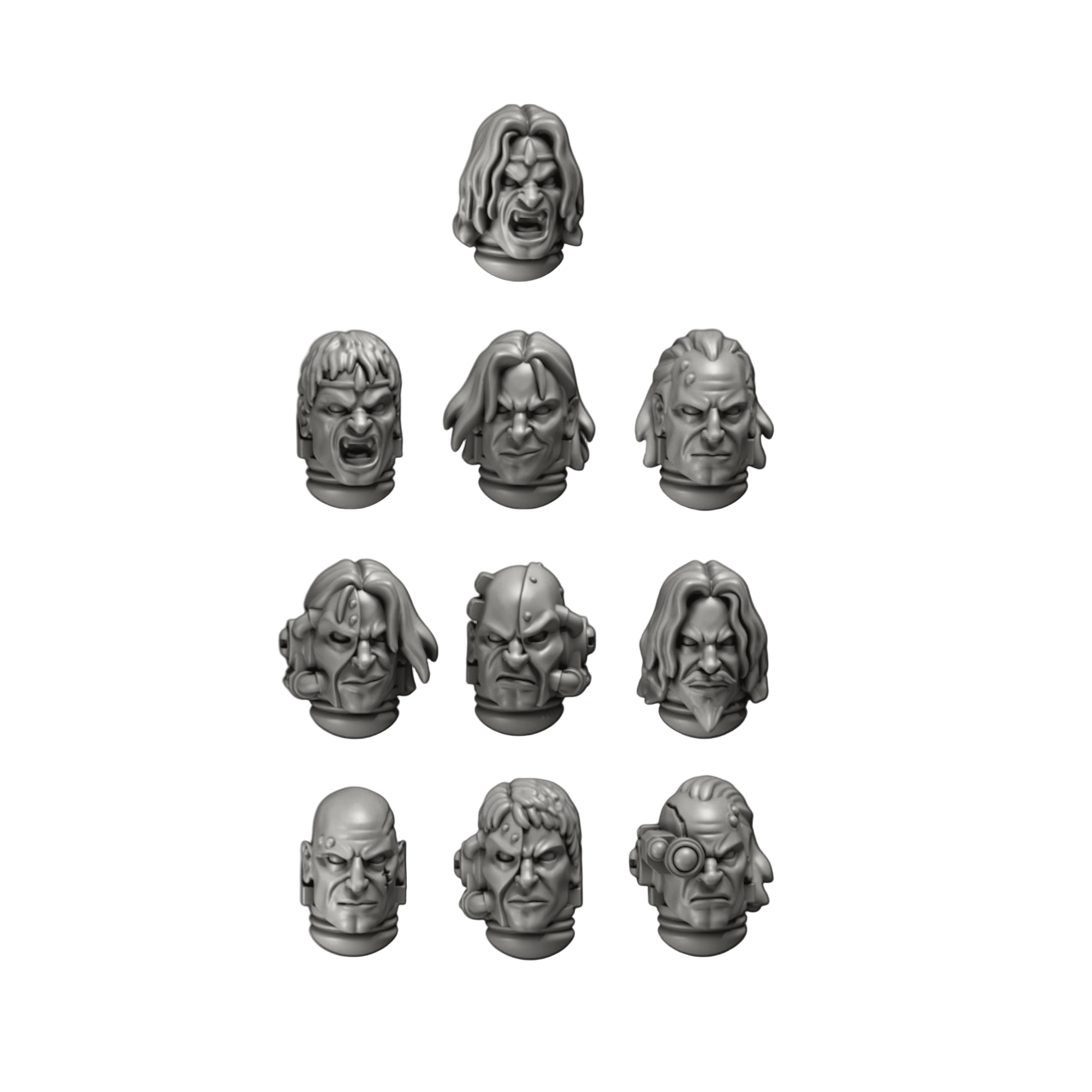 Crimson Lords: Veteran Bare Heads (Set of 10) - Character Proxy Bits ...