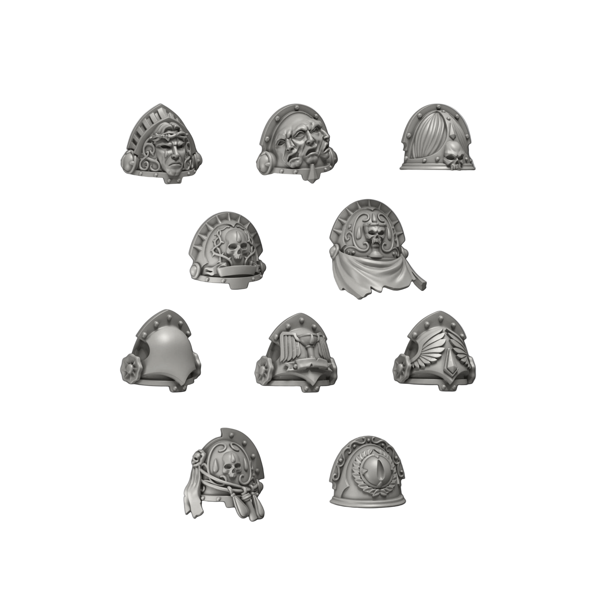 Crimson Lords: Gothic Shoulder Pads (Set of 10) - Infantry Proxy Bits ...